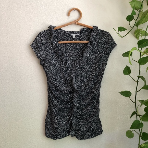 Halogen | Tops | Halogen Mesh Ruffle Top | Poshmark